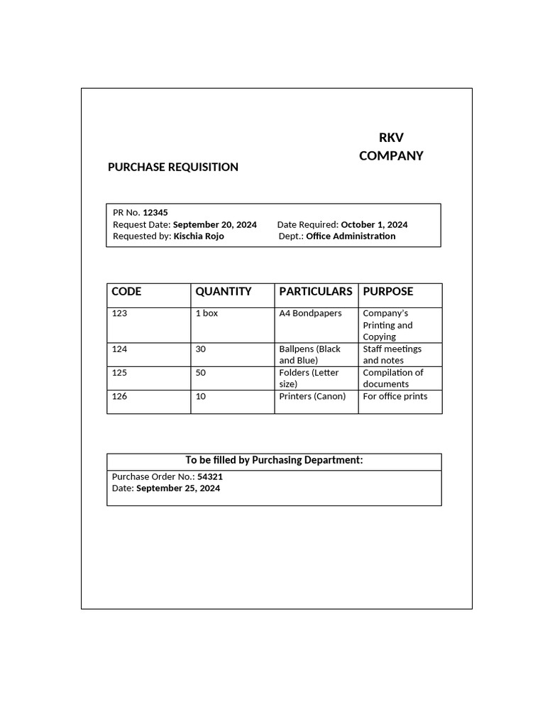 Ais, Purchase Requisition | PDF