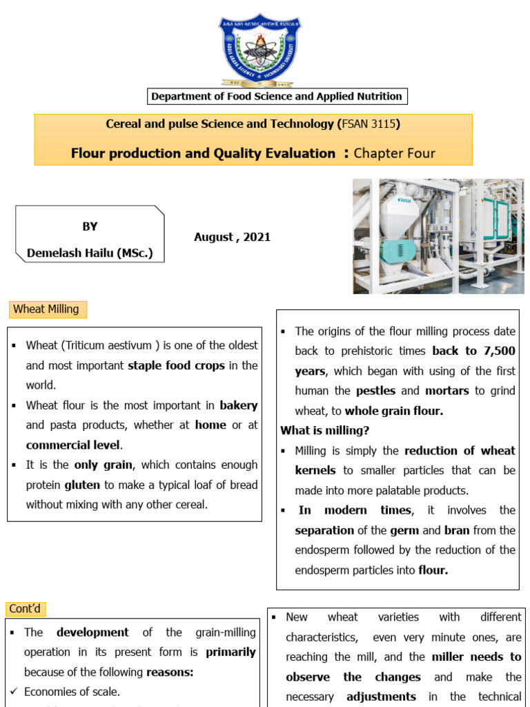 Chapter 4. Flour Production S | PDF