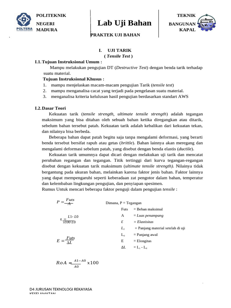 Tensile Test Kel - 2 | PDF