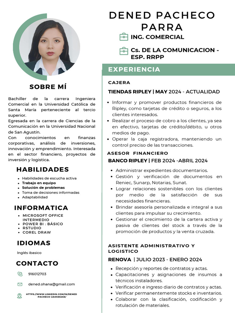CV Documentado Dened Pacheco | PDF