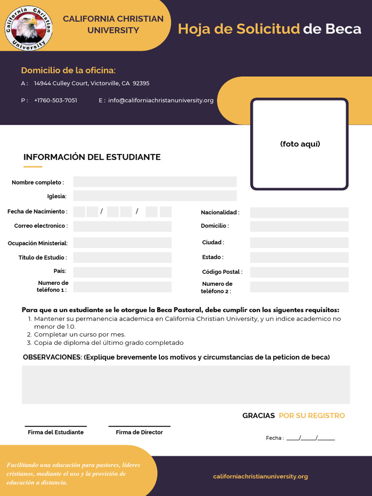 Solicitud de Beca | PDF