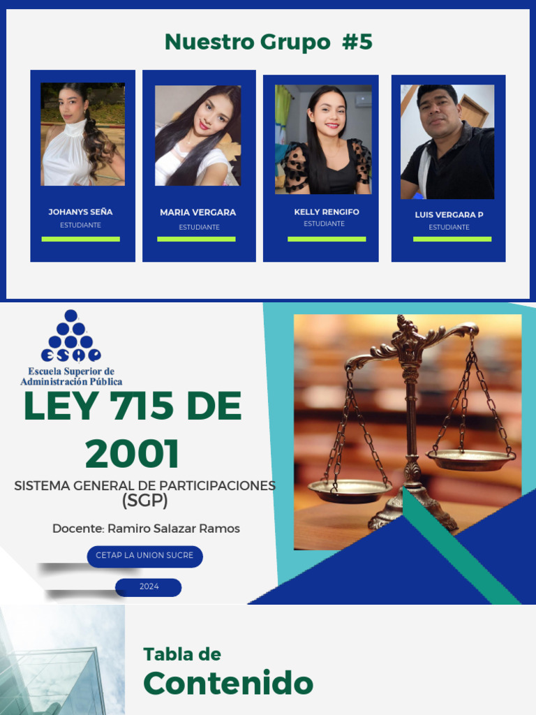 Exposicion Ley 715 de 2001 | PDF