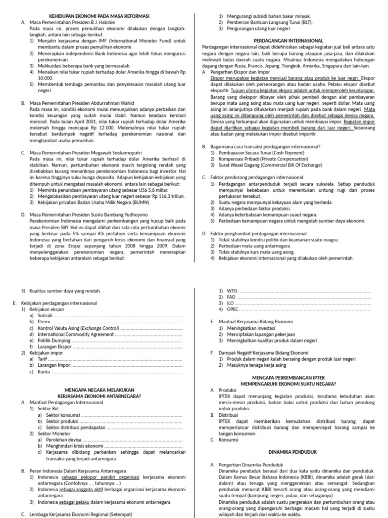 Catatan Ips Bab 6-1 | PDF