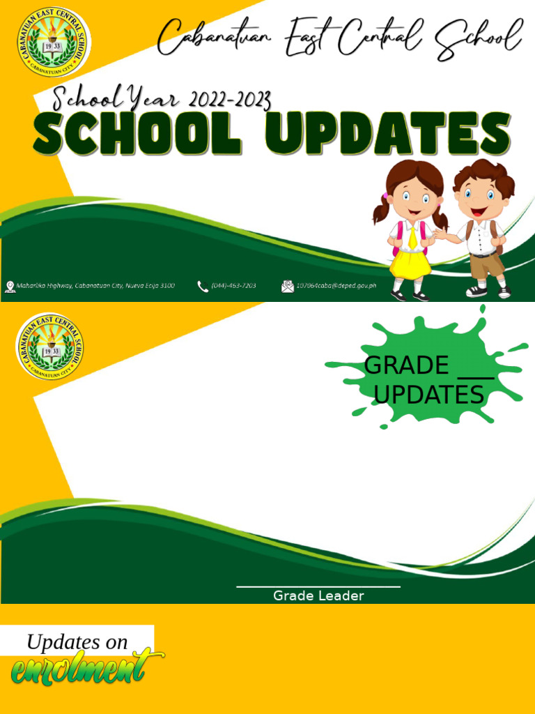 School Updates Template | PDF