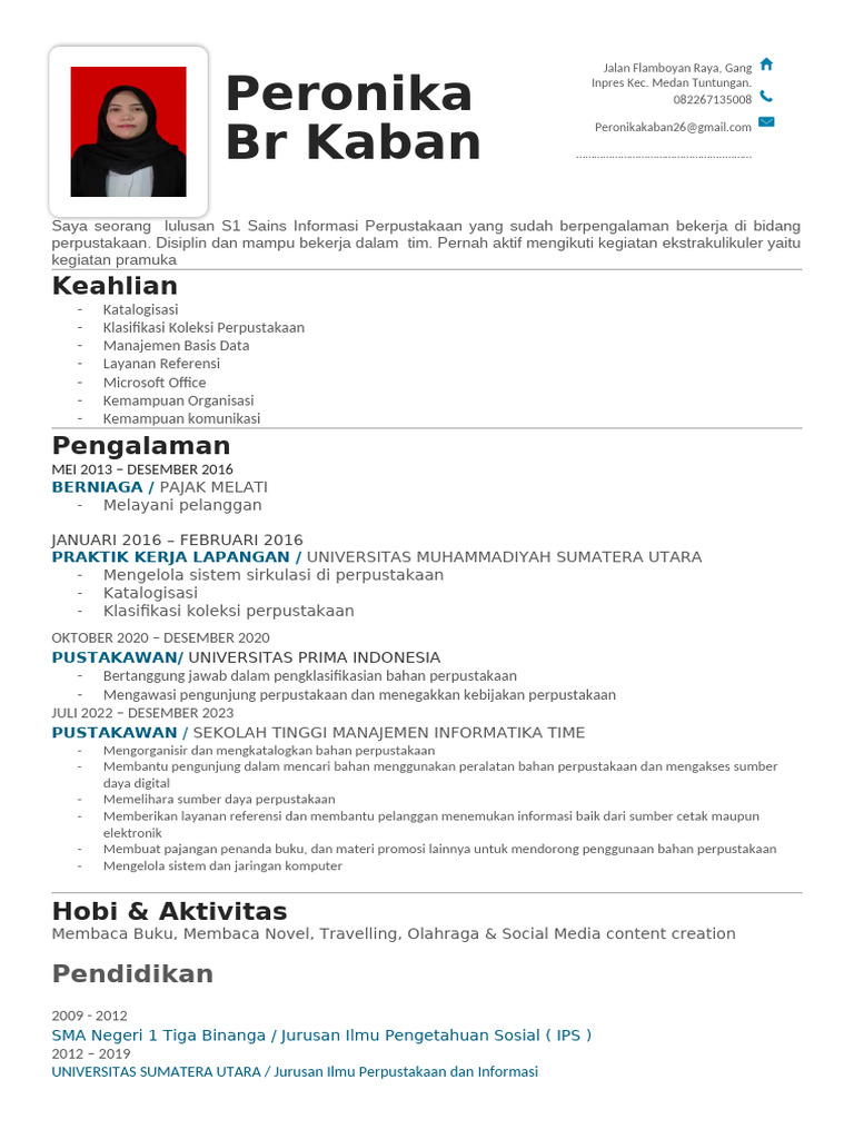 CV Yuni Panca Budi | PDF