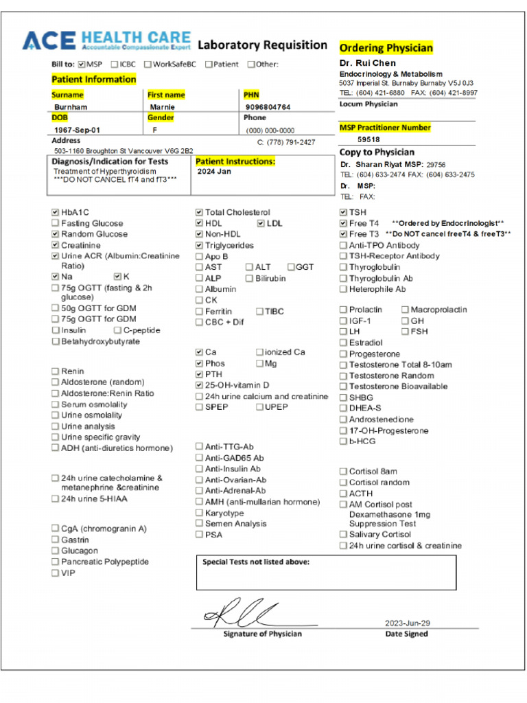 2023-Jun-29 ACE Lab - Thyroid Hyper | PDF