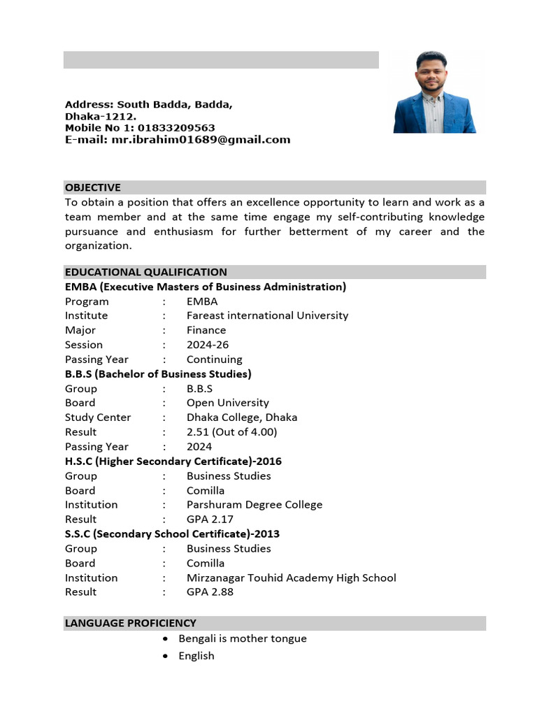 MD - Ibrahim CV | PDF