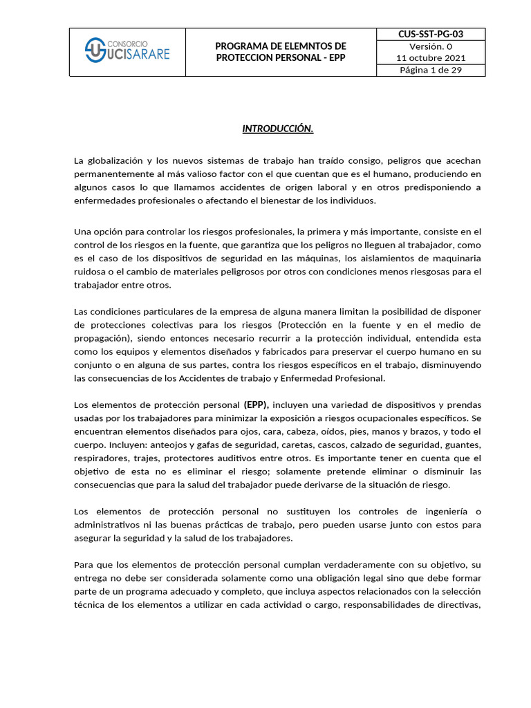 Programa de Epp | PDF