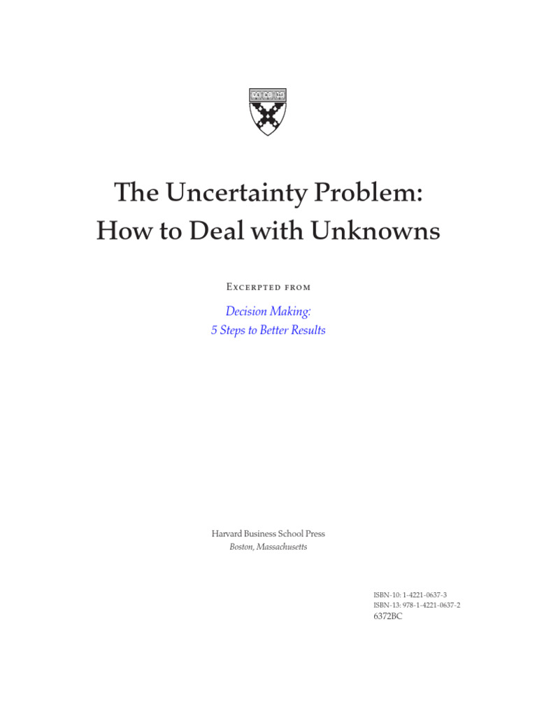 Uncertainty | PDF