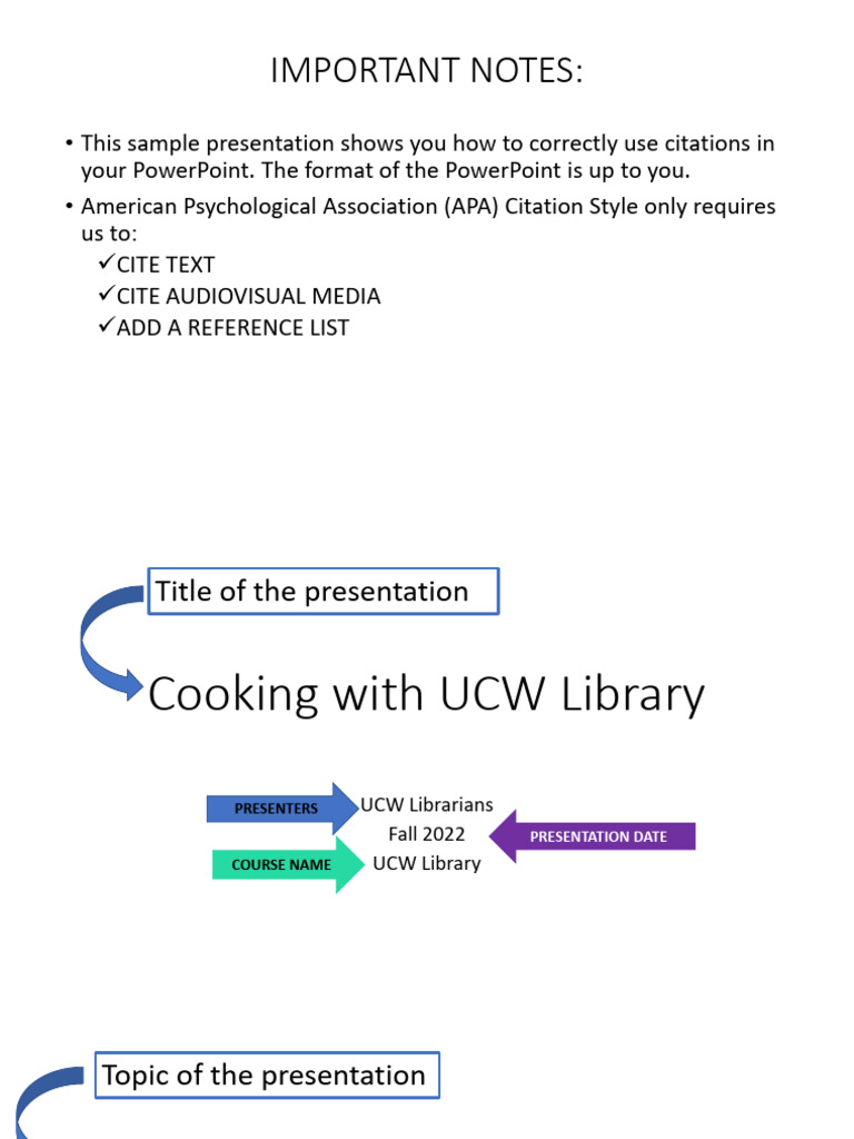 Library APA Powerpoint Sample | PDF