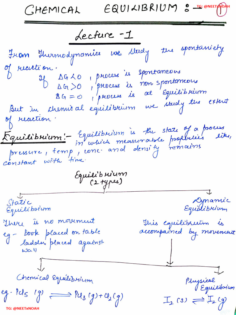 Chemical Equilibrium | PDF