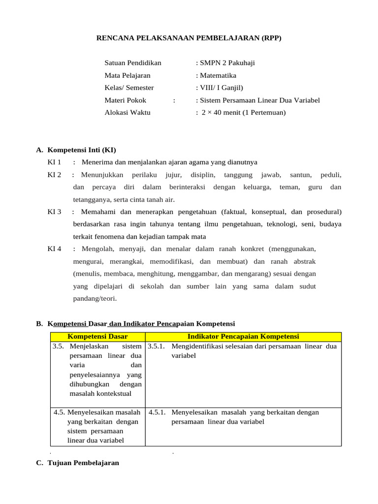 RPP Integrasi TIK | PDF | Karier & Perkembangan