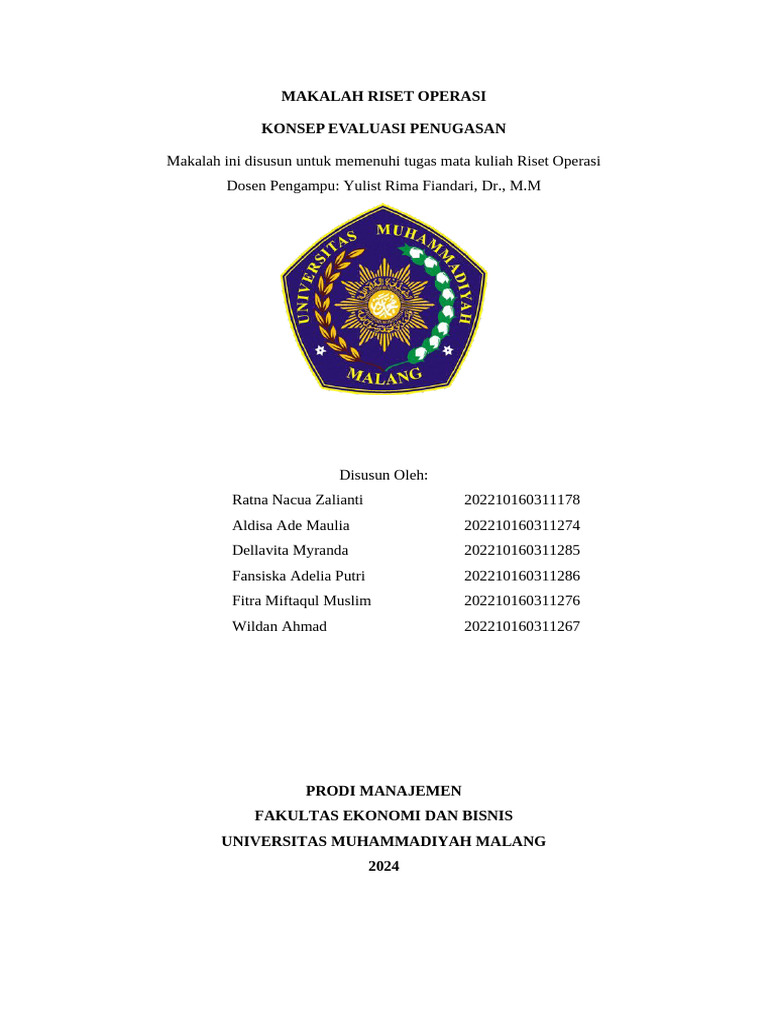 Makalah Riset Operasi | PDF