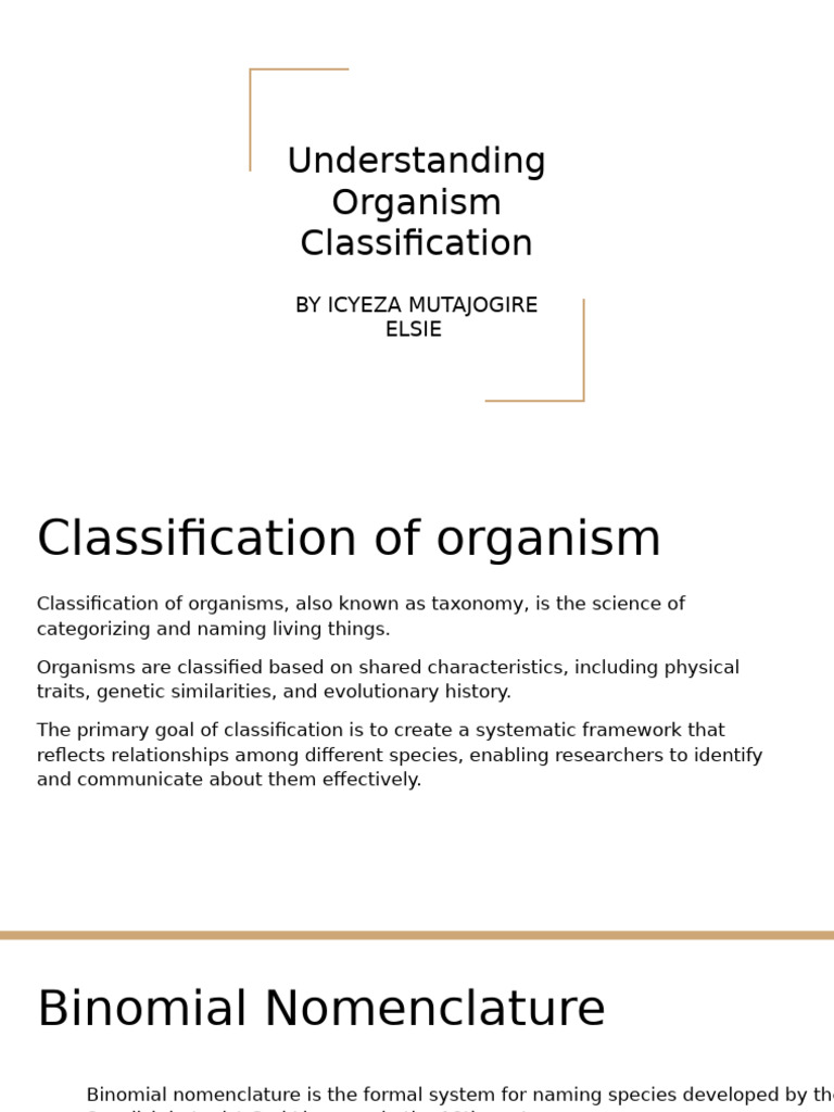 Understanding Organism Classification | PDF