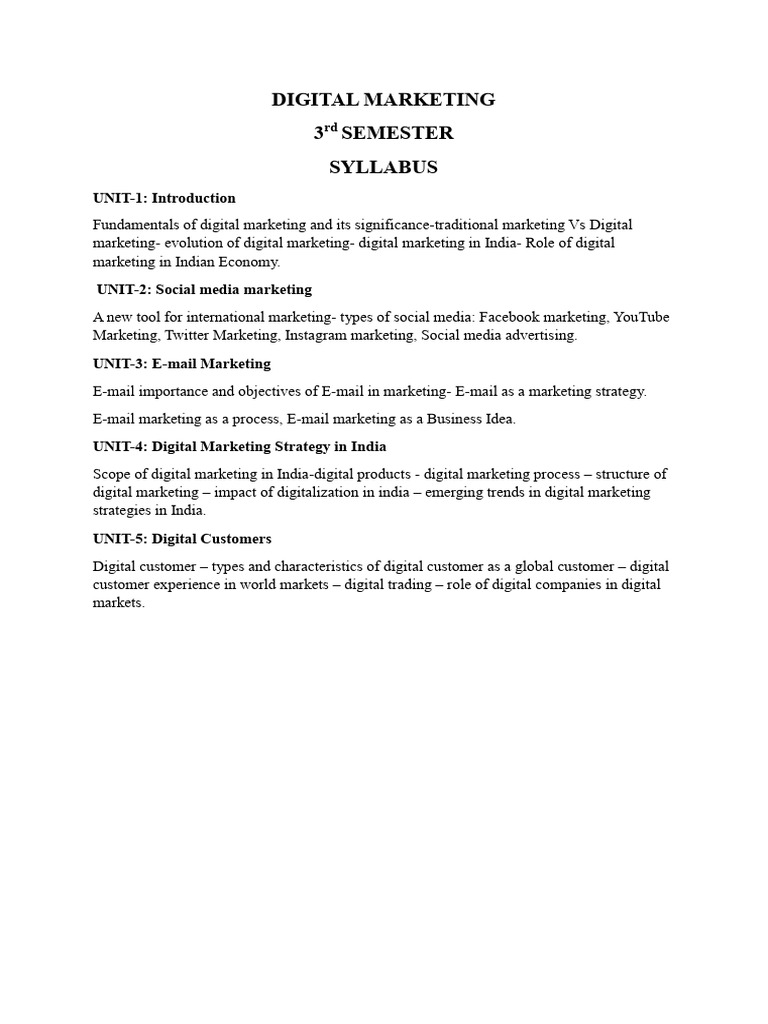 Digital Marketing Unit-1 j2 | PDF