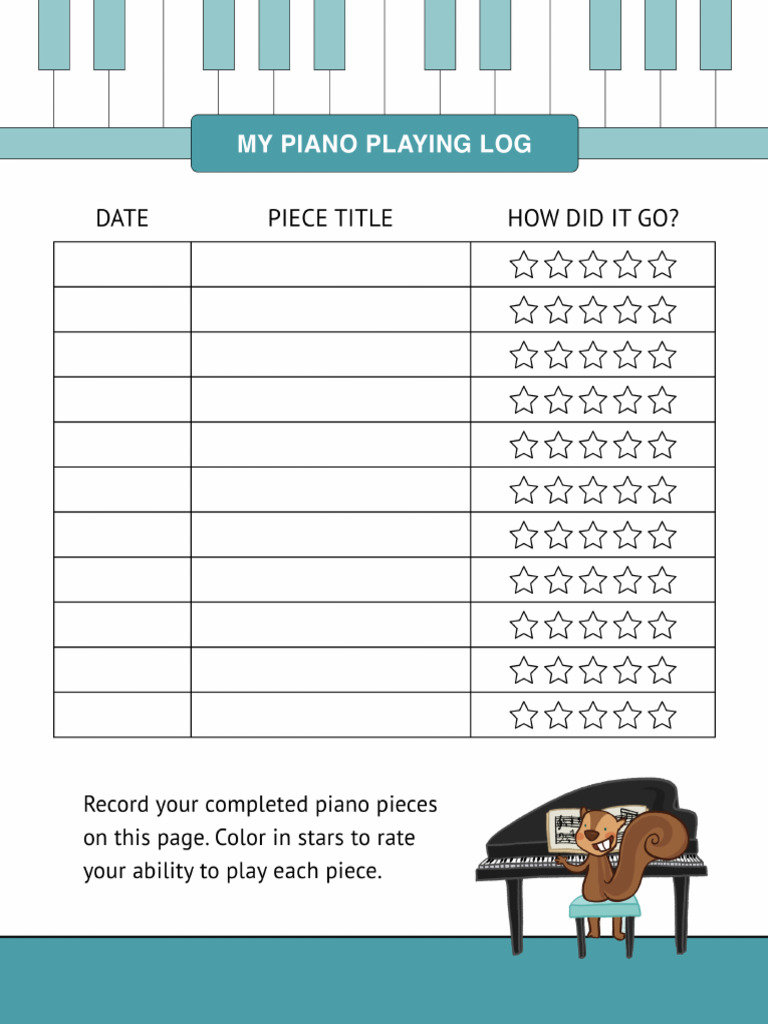 Piano Playing Log | PDF