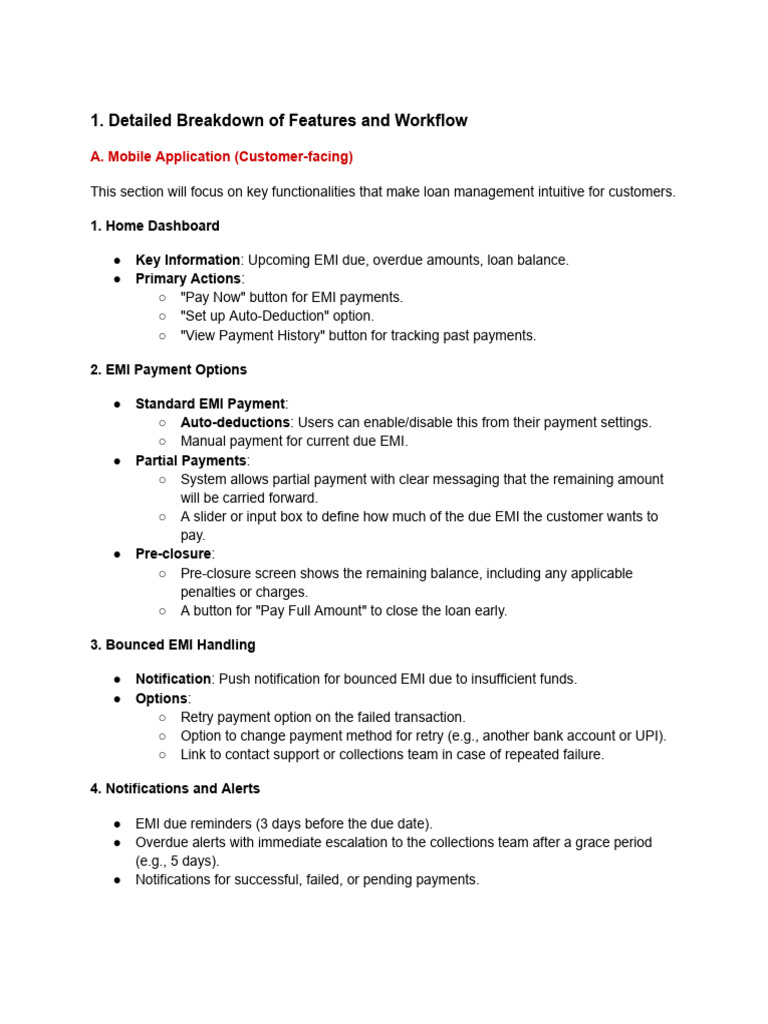 Workflow For EMI Loan Collection Application | PDF | Interest | Finance ...