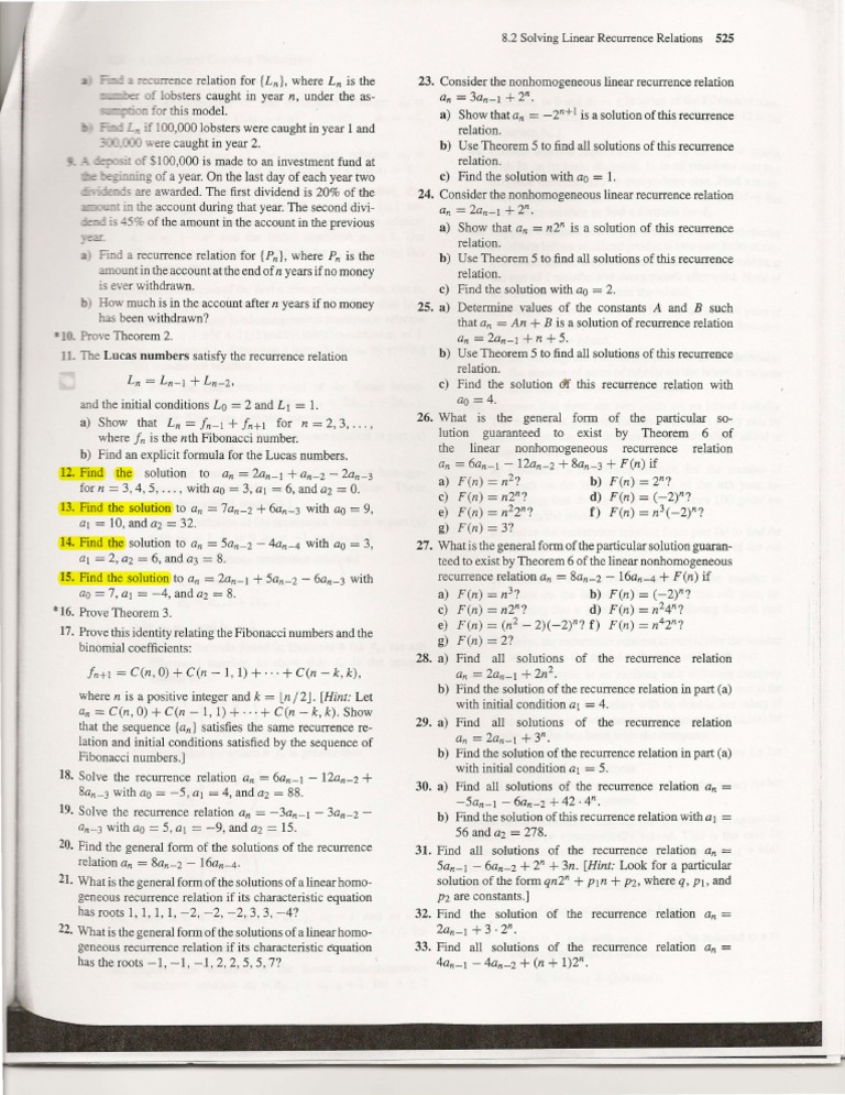 Sec 82 | PDF | Recurrence Relation | Mathematical Objects