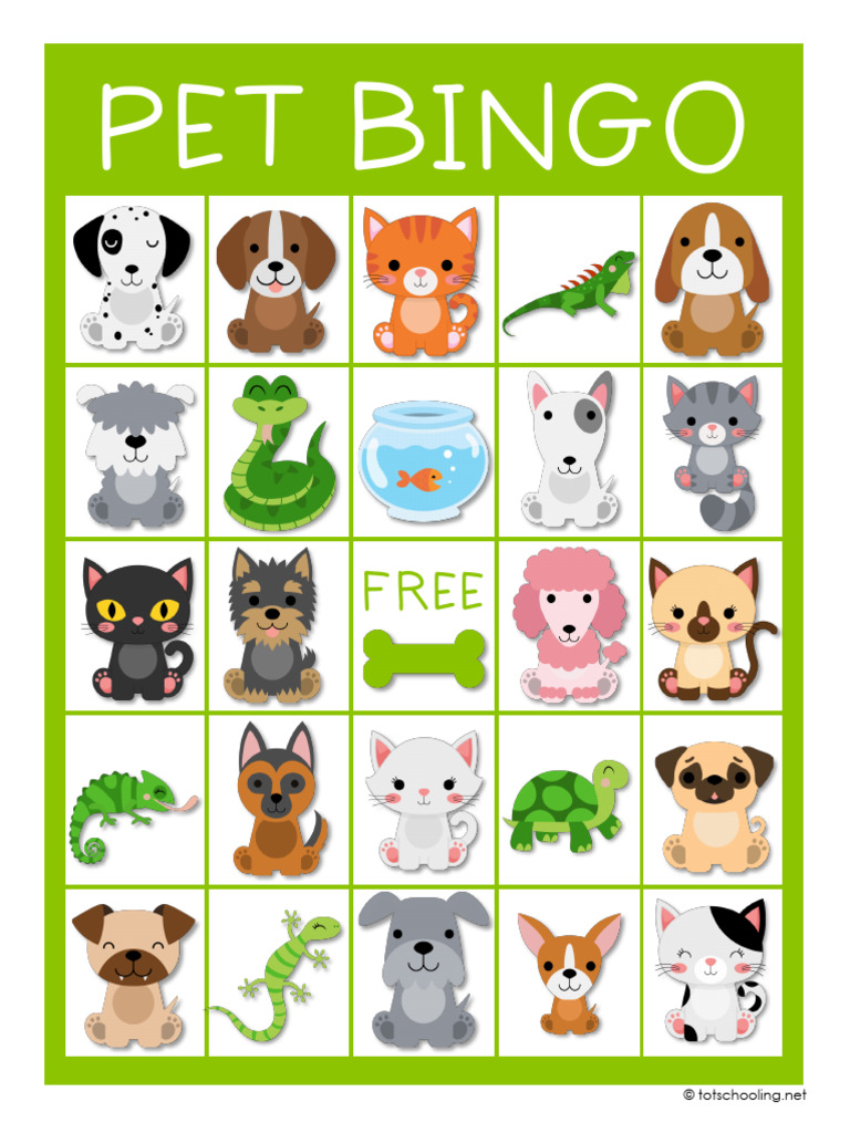 Free - Pet BINGO Game | PDF