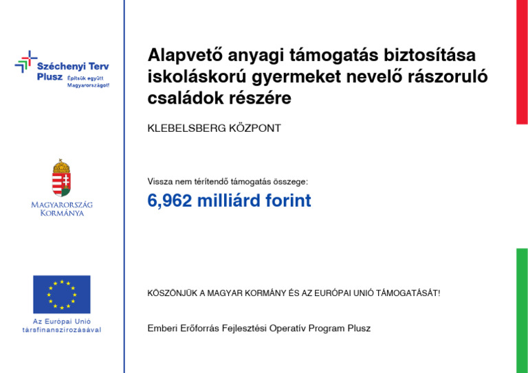 EFOP Plusz-5.3.1 A3 Kommunikációs Tábla 2024-25 Tanszercsomagosztás KK ...