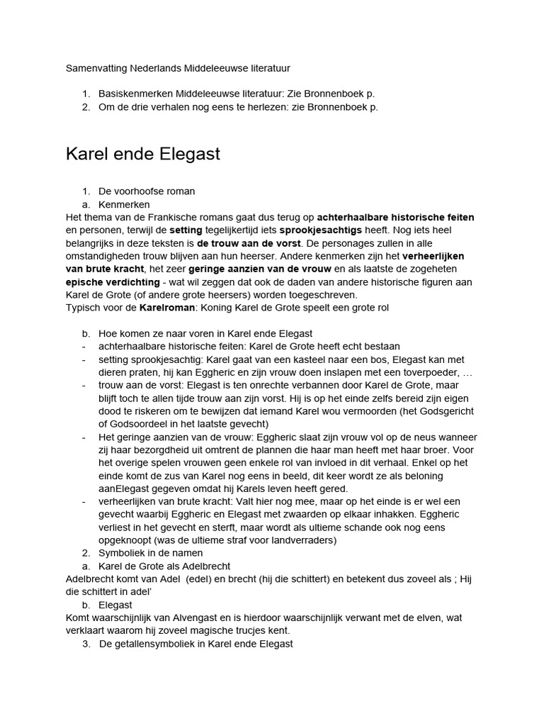 Karel Ende Elegast | PDF