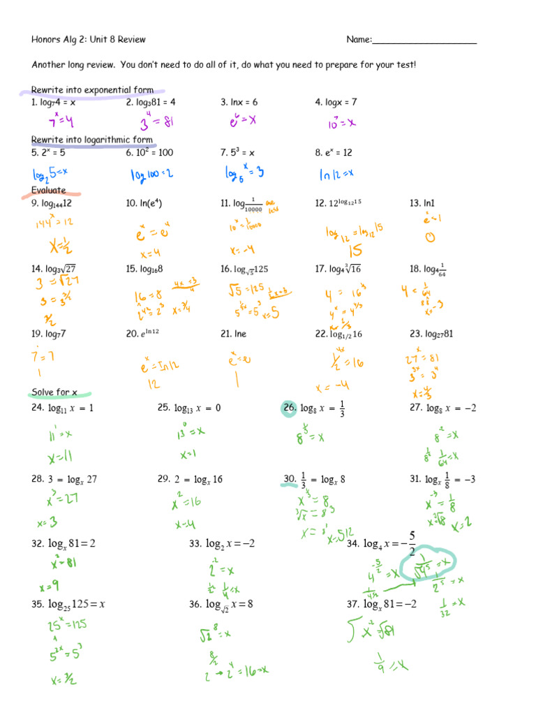 Logs Test Review | PDF