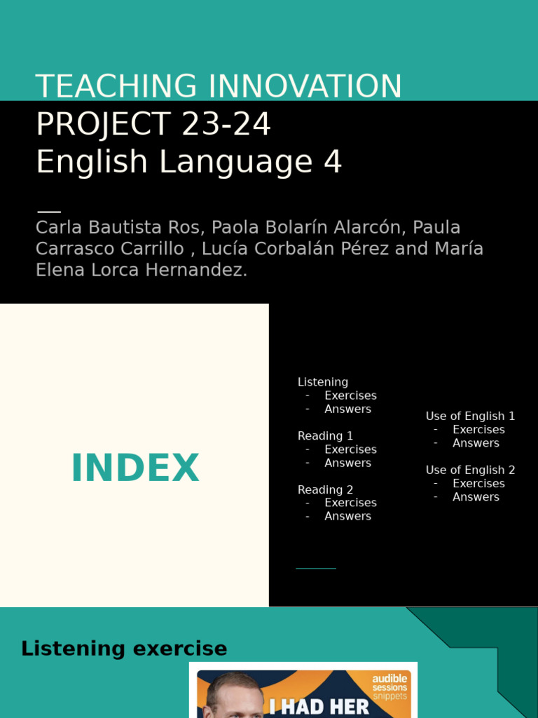Teaching Innovation Project. | PDF