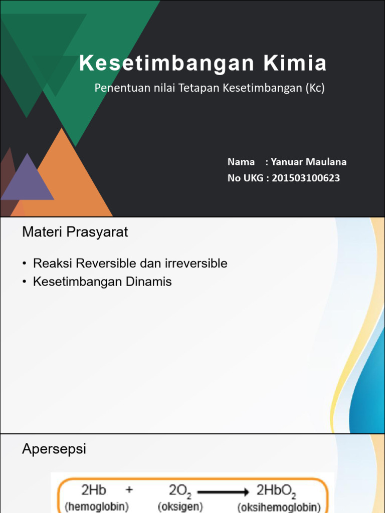 UKIN (Tetapan Kesetimbangan KC) | PDF