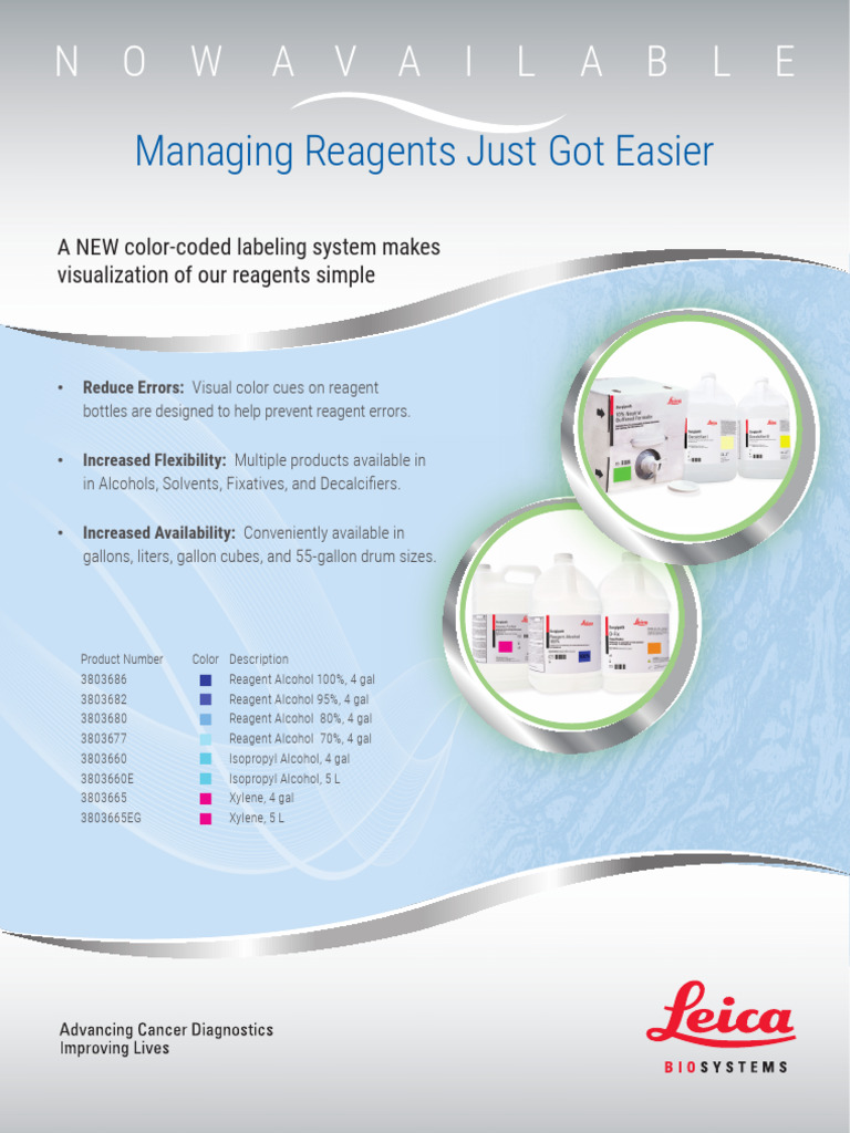 Rev C Consumable Color Coded Reagents Flyer | PDF | Fixation (Histology ...