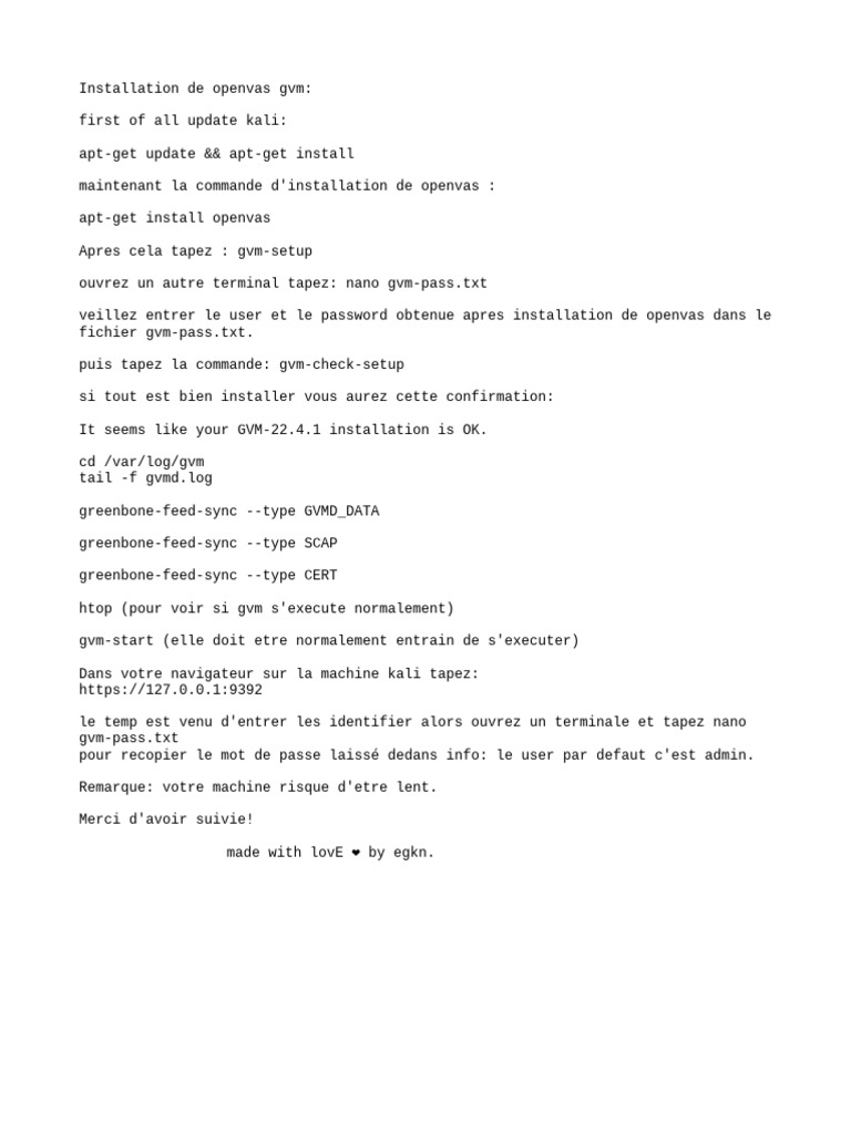 Tuto Installation de Openvas | PDF
