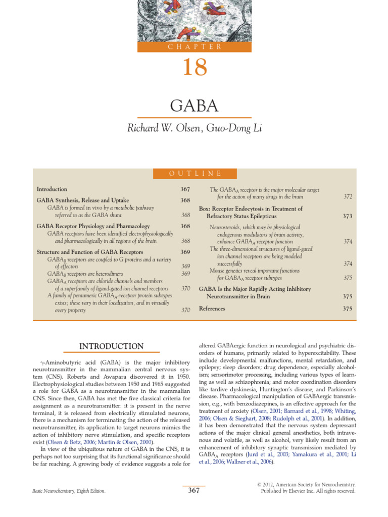Chapter 18 GABA | PDF