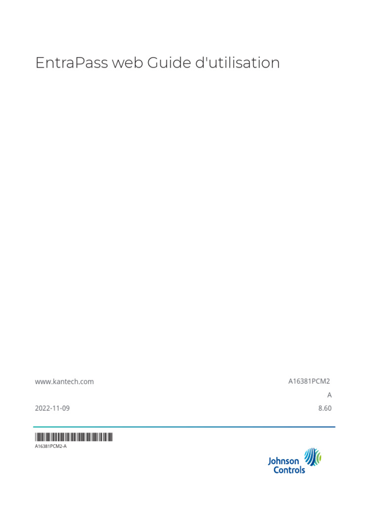 Um Entrapass Web FR 860 A16381pcm2-A | PDF