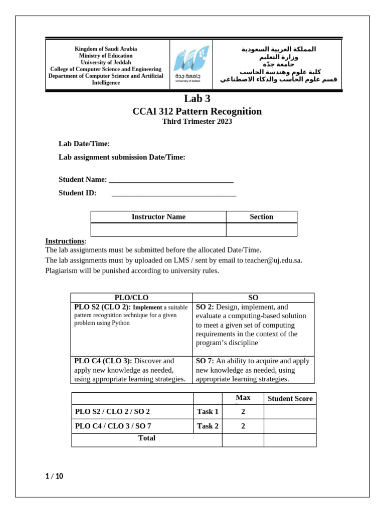 CCAI312 Lab04 KNN | PDF