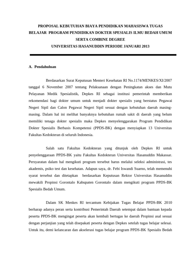 Proposal Beasiswa | PDF