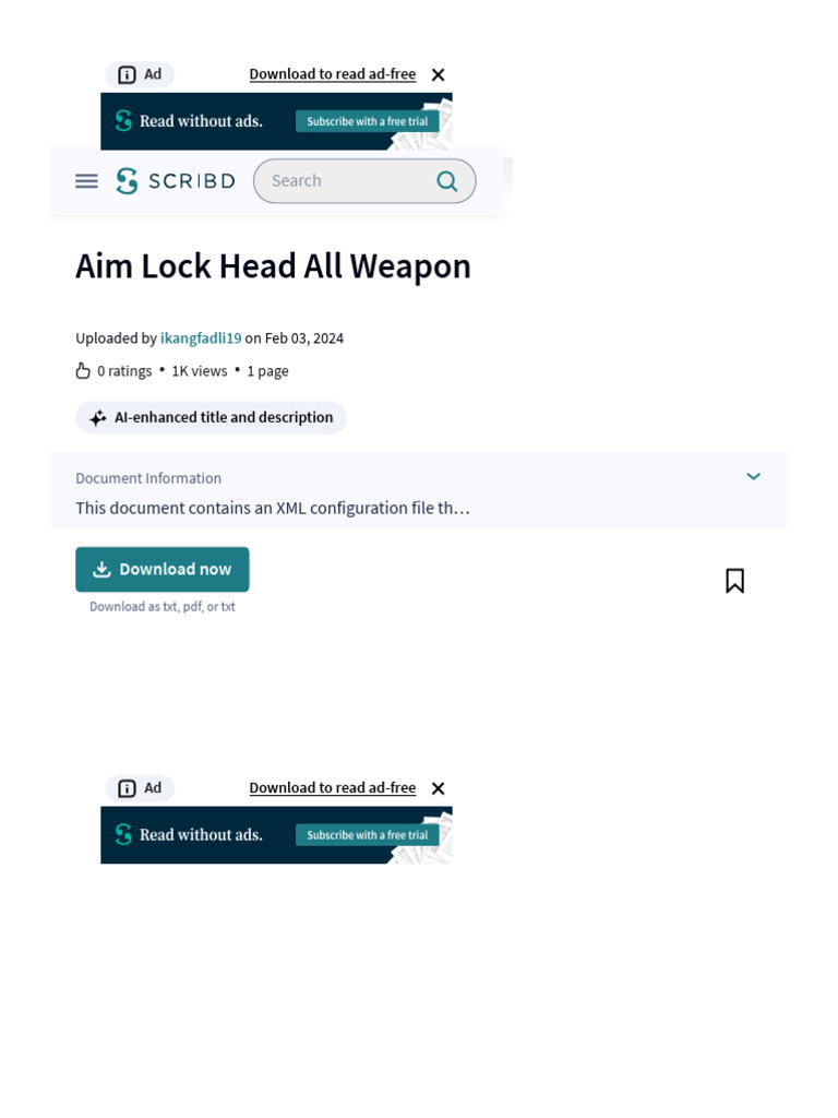 aim Lock Head All Weapon - PDF | PDF