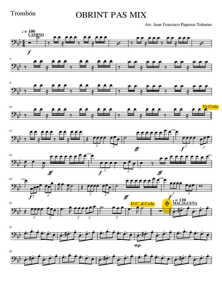 Obrint Pas Mix (Arr. JF Piqueras) | PDF