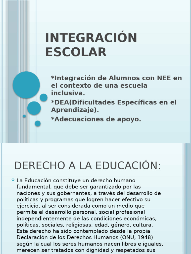 Integración Escolar para AT | PDF