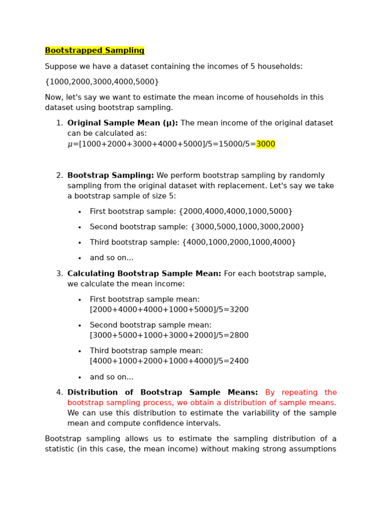 Bootstrapped Sampling | PDF