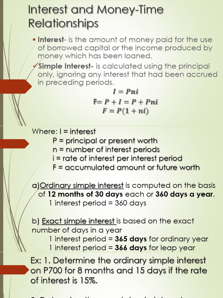 Interest and Money Time Relationships | PDF | Career & Growth | Finance ...