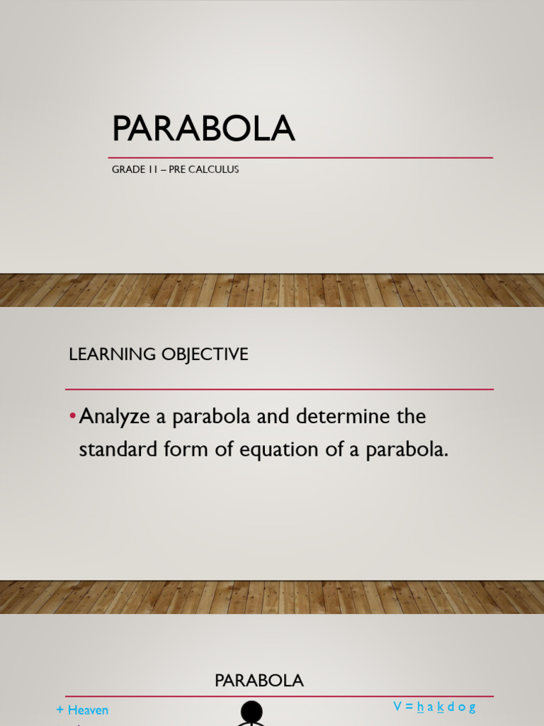 Parabola Grade 11 Pre Calculus | PDF Parabola Grade 11 Pre Calculus | PDF
