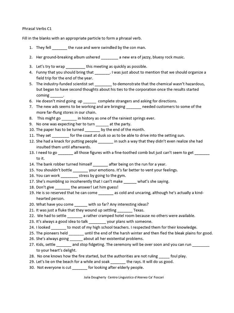 C1 Phrasal Verbs | PDF