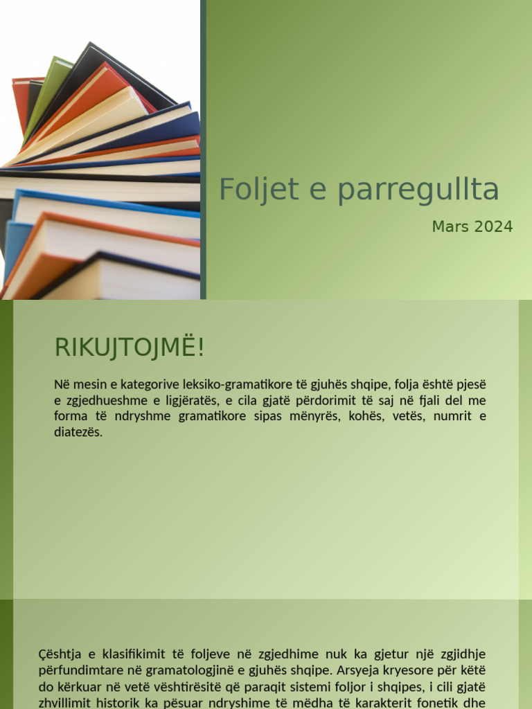 Foljet e Parregullta | PDF