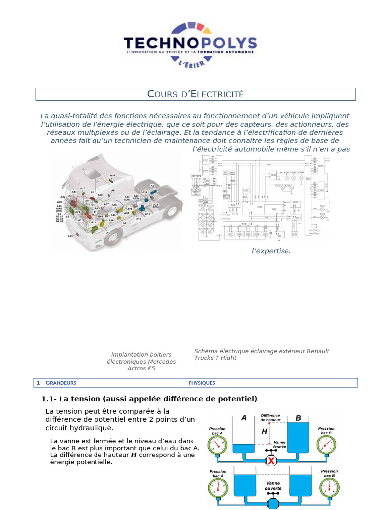 Bases de l'électricité automobile PDF | PDF | Inducteur | Champ magnétique