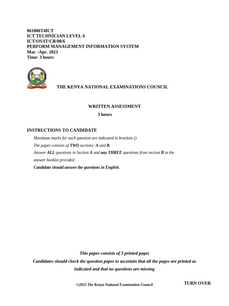 6-Perform Management Information System - Candidate Tool | PDF