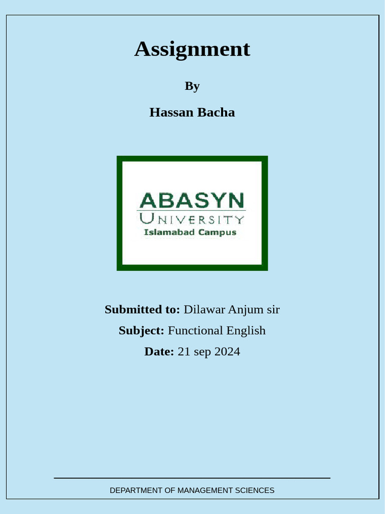 Hassan Assignment | PDF