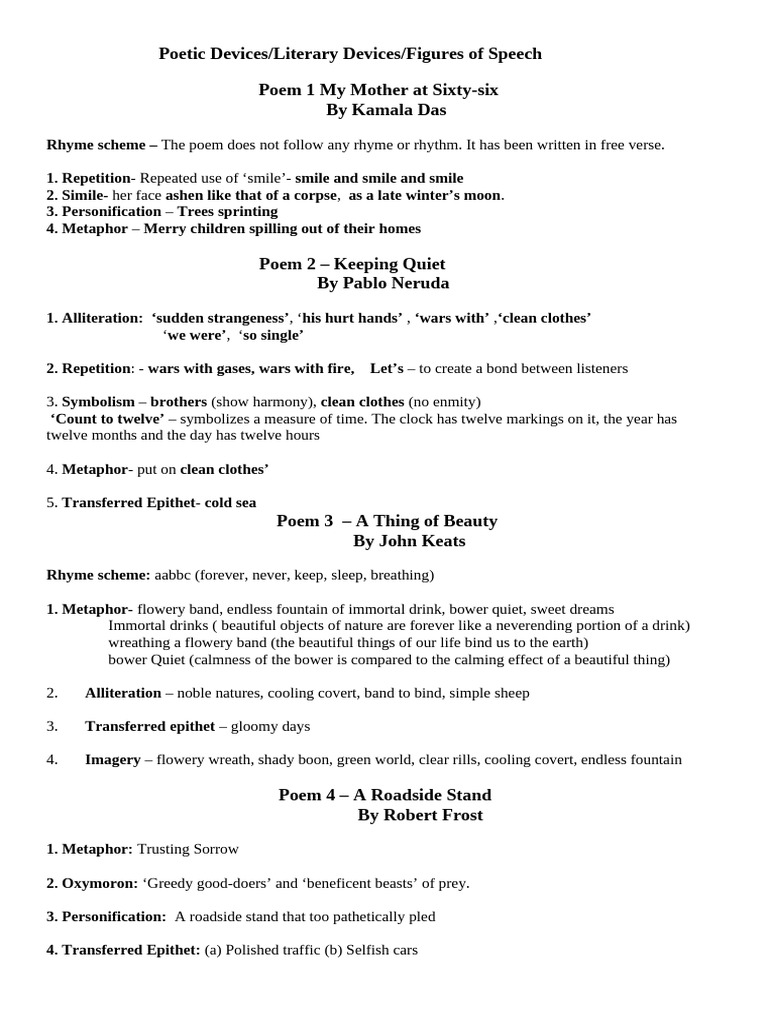 Poetic Devices | PDF