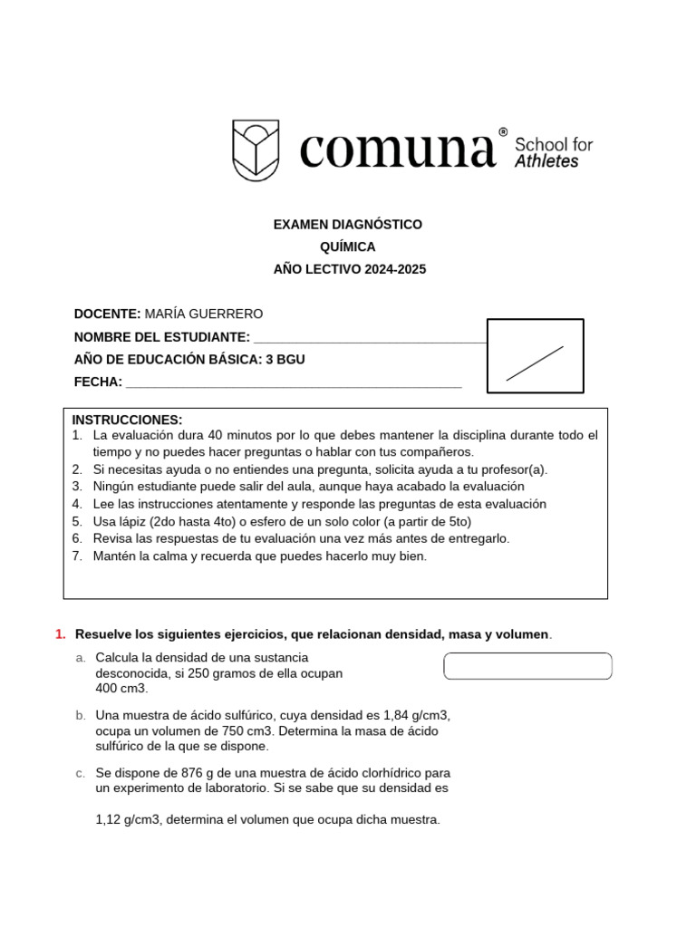 Chemistry 1ero | PDF