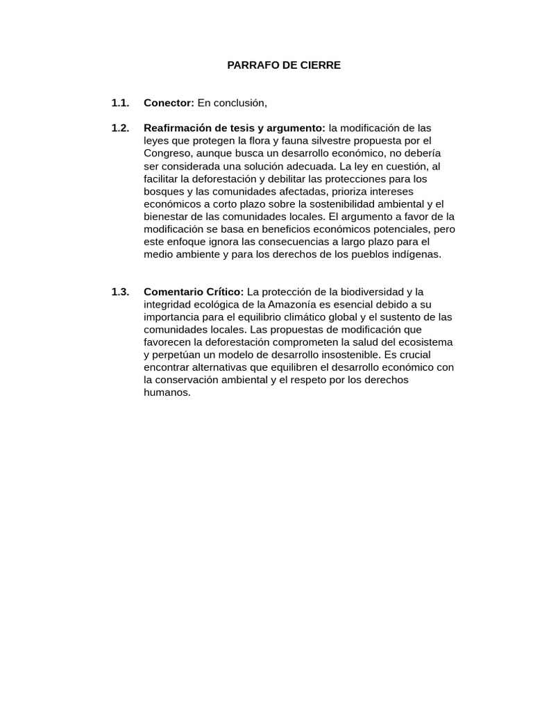 Parrafo de Cierre | PDF