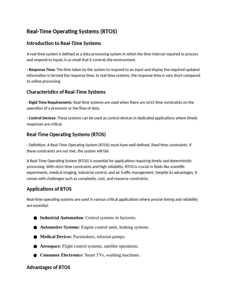 Lecture10 - 1 - Realtime Os | PDF
