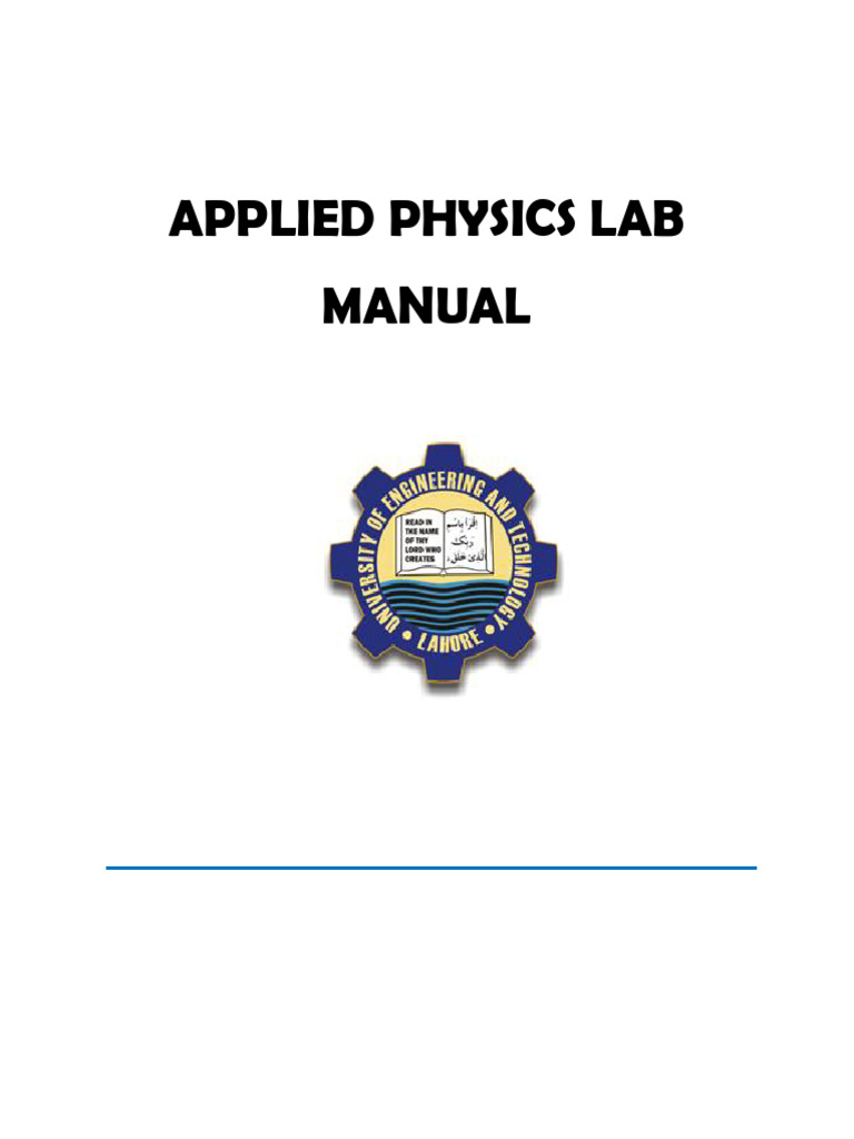 Revised Applied Physics Lab Manual - PFD | PDF